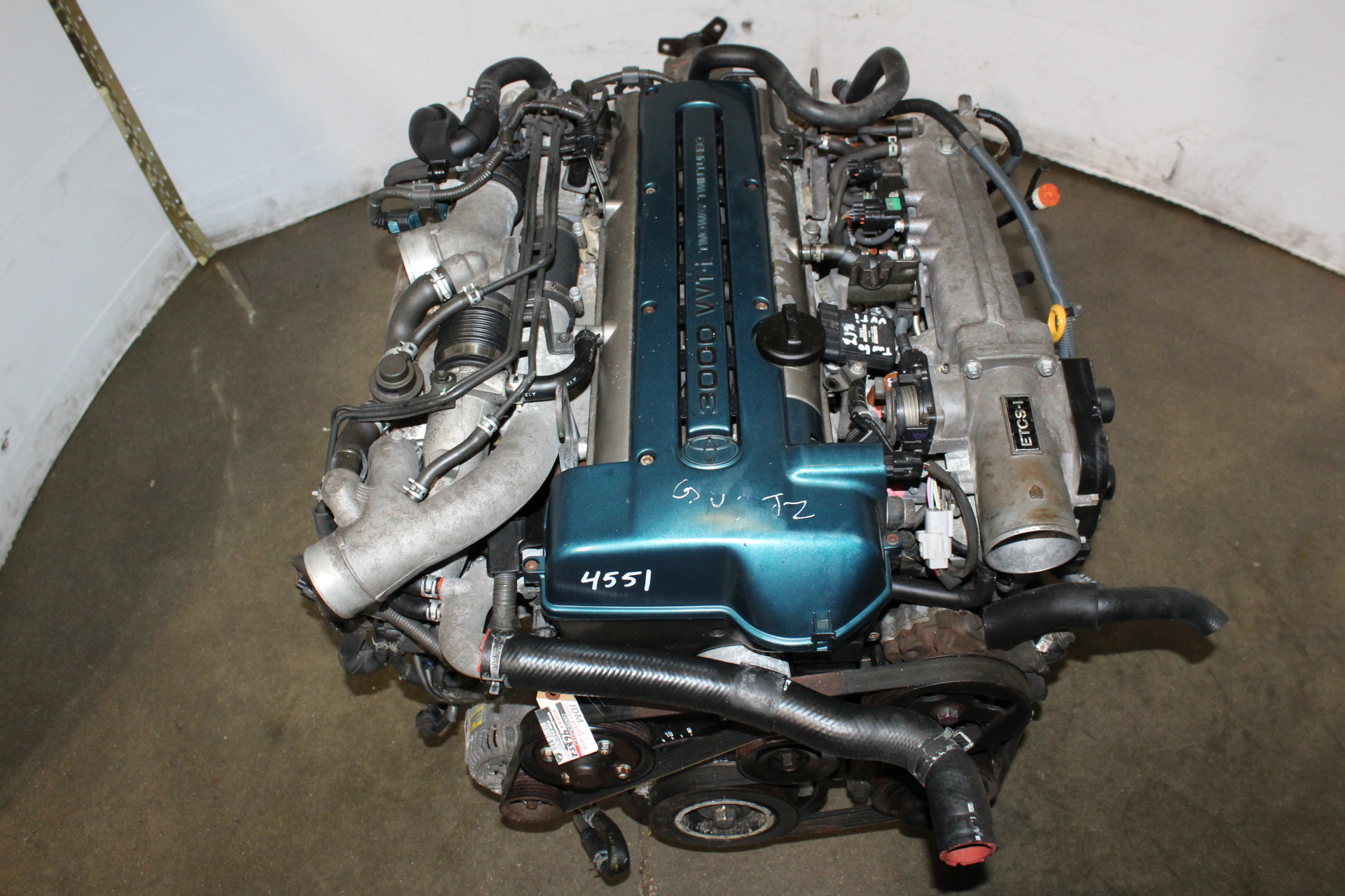 JDM ARISTO, SUPRA 2JZ 3.0L DOHC VVTI TWIN TURBO ENGINE AND AUTOMATIC RWD TRNASMISSION, WIRING ...
