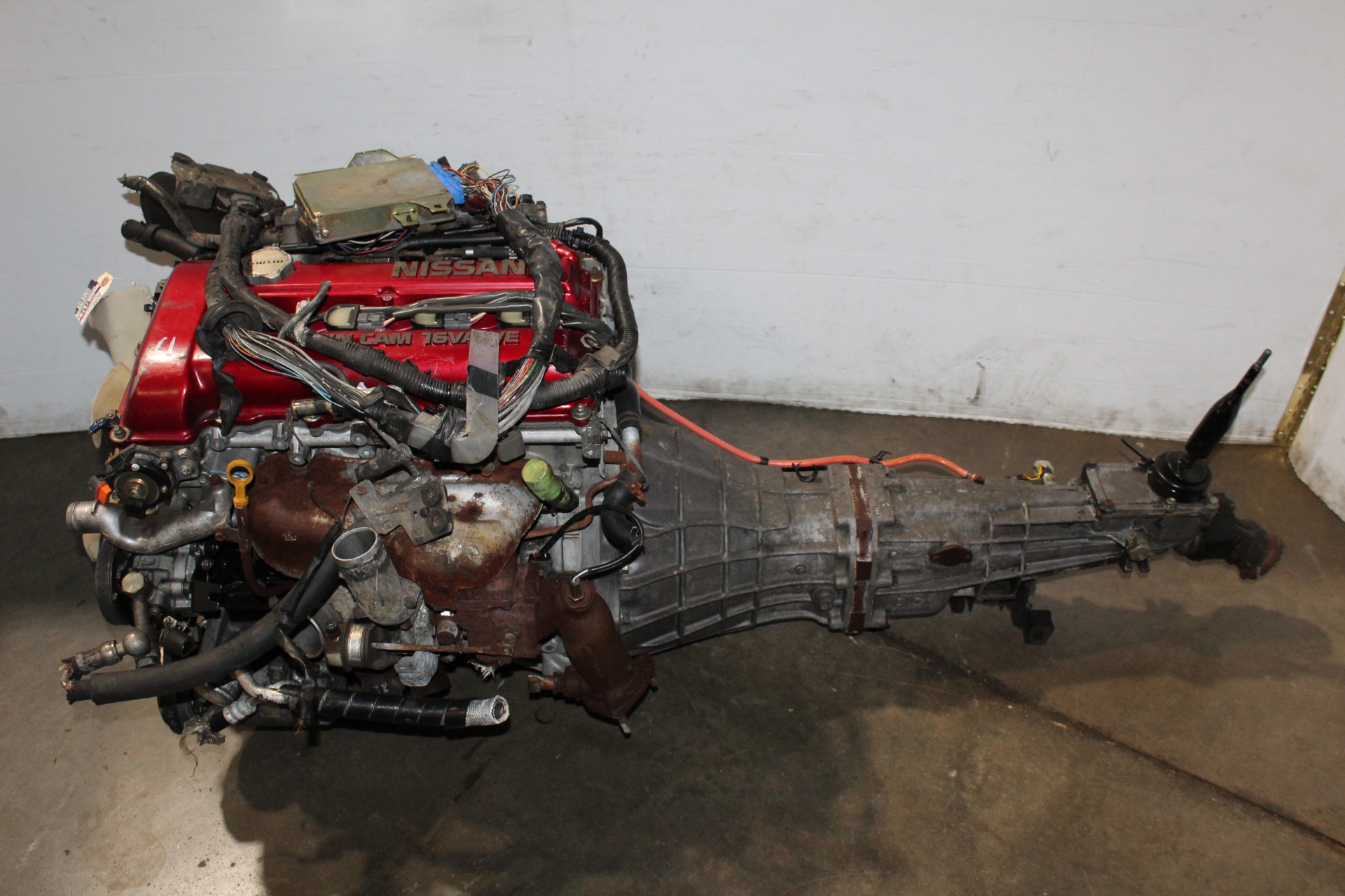 JDM NISSAN SILVIA 180SX SR20DET S13 TURBO RED TOP ENGINE 5SPEED MANUAL ...